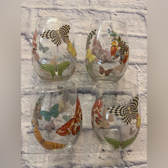 MacKenzie-Childs | Kitchen | Mackenziechilds Butterfly Garden 4glass ...